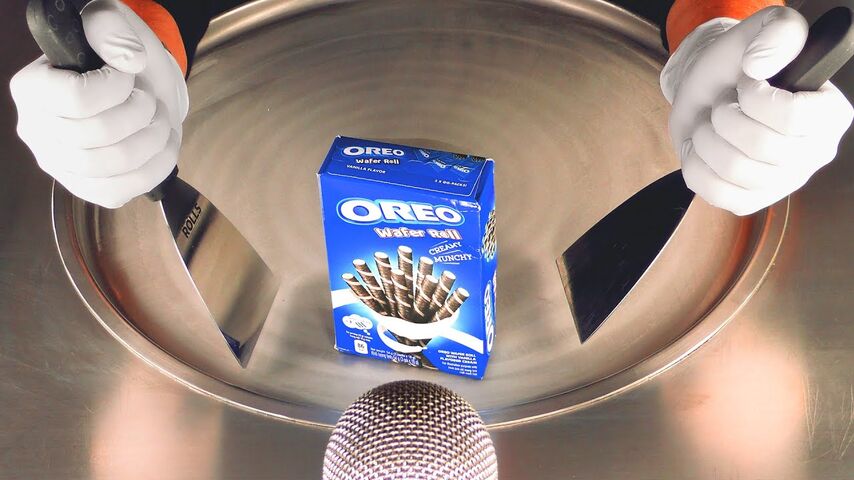 Oreo Wafer Roll Ice Cream Rolls How To Make Crunchy Ice Cream