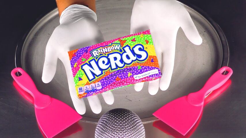 Asmr Rainbow Nerds Candy Ice Cream Rolls Oddly Satisfying Street