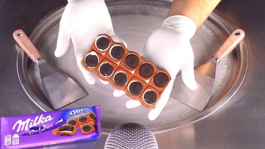 Asmr Oreo And Milka Chocolate Sandwich Ice Cream Rolls Oddly