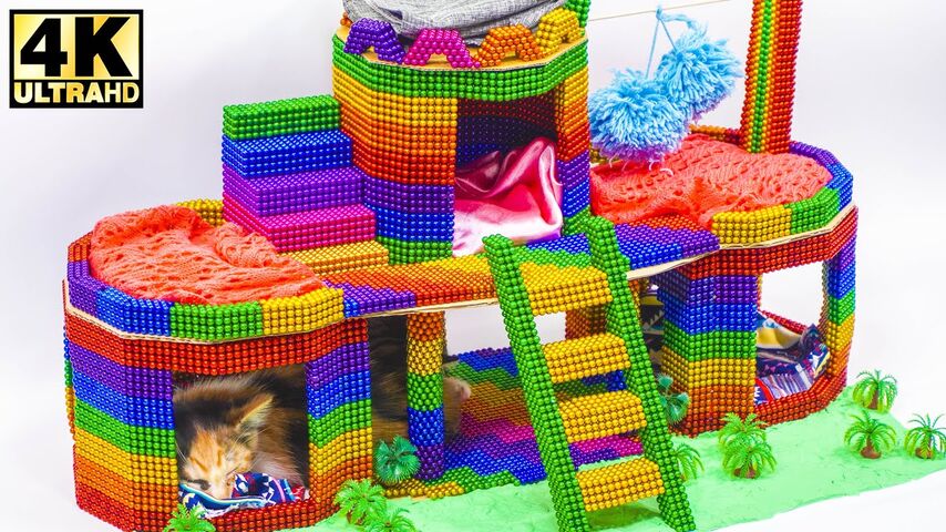 Diy How To Build Amazing Cat House For Two Beautiful Kittens From
