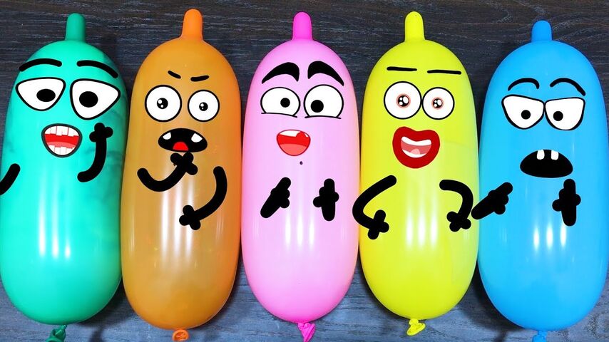 Making Slime With Funny Balloon Cute Doodles 2 Satisfying Slime Video